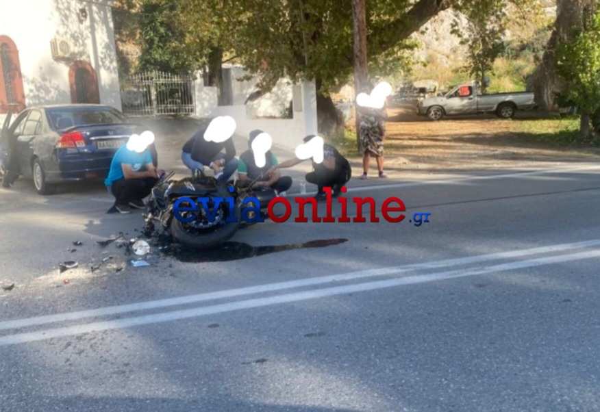 Χαλκίδα: Σφοδρό τροχαίο μηχανής με ΙΧ στον Αγ. Στέφανο – Εύβοια Online ...