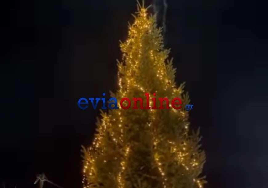 Β. Εύβοια: Φαντασμαγορικό το άναμμα του Χριστουγεννιάτικου δέντρου ...