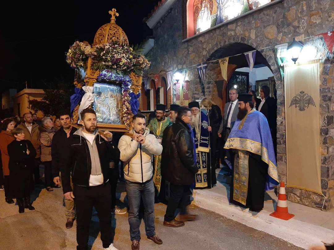 Εύβοια: Η περιφορά της Ιεράς Εικόνας του Ευαγγελισμού της Θεοτόκου ...
