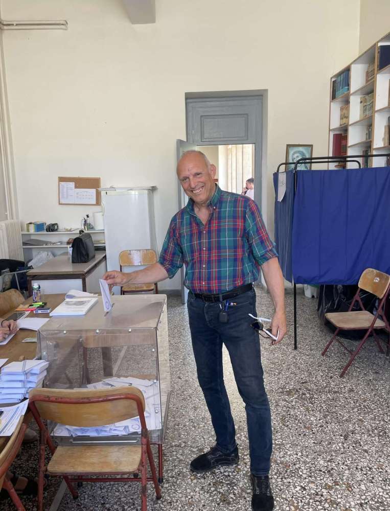 Σκύρος-Ευρωεκλογές: Ψήφισε και έστειλε μήνυμα ο Κυριάκος Αντωνόπουλος ...
